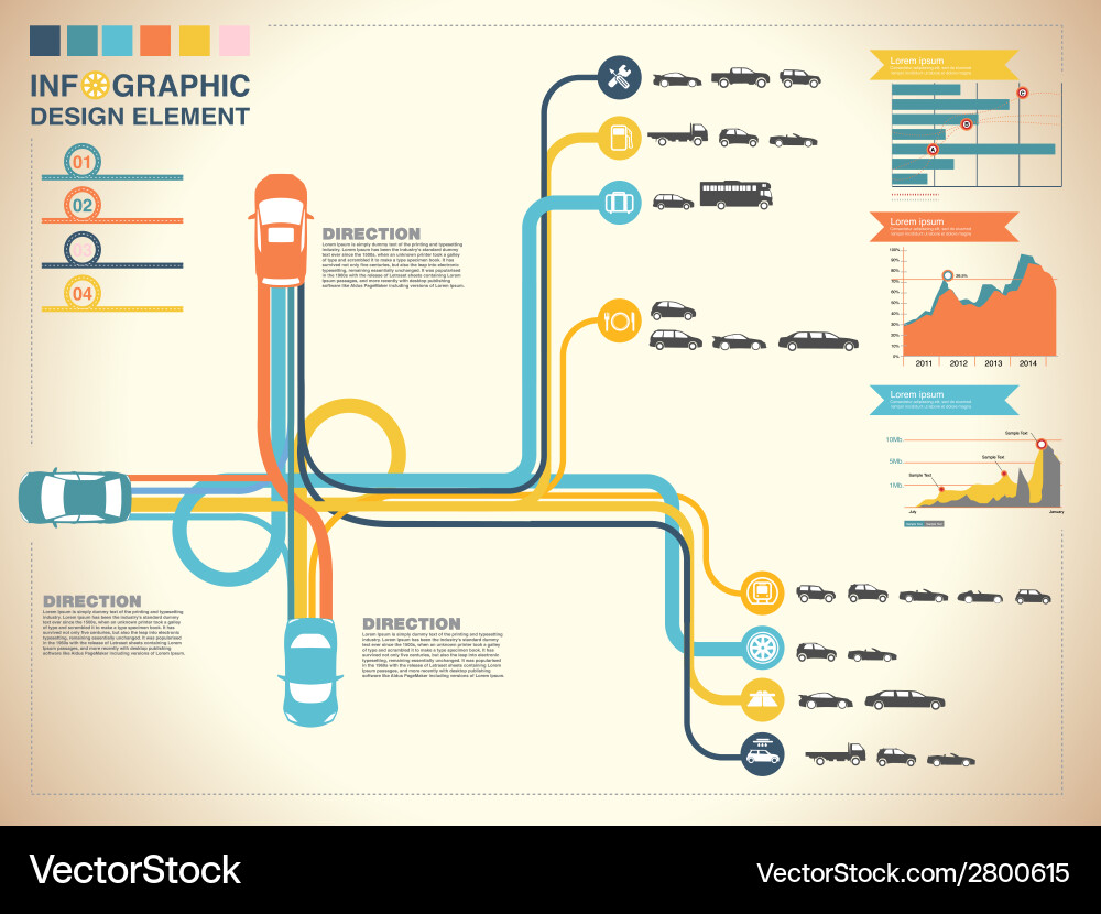 Road Transportation Icons Royalty Free Vector Image