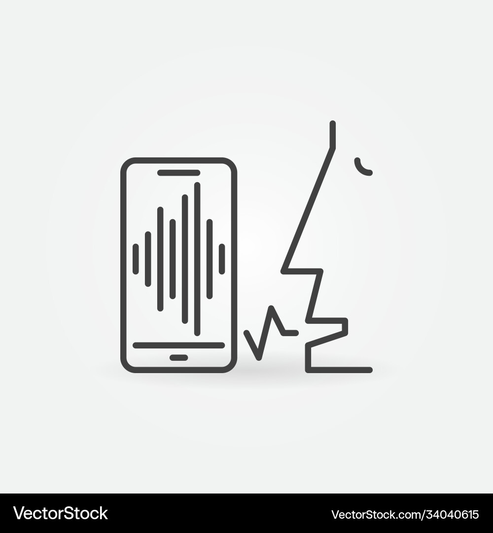 Smartphone Voice Command Icon Royalty Free Vector Image