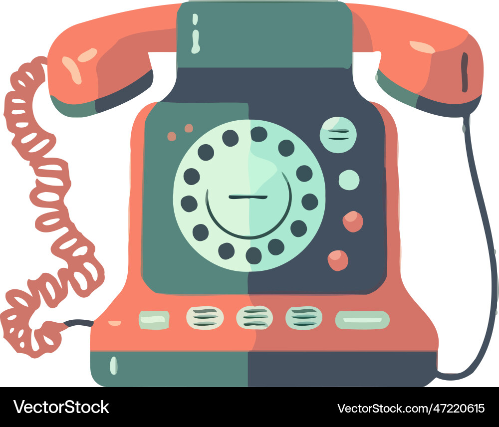 Vintage telephone old fashioned Royalty Free Vector Image