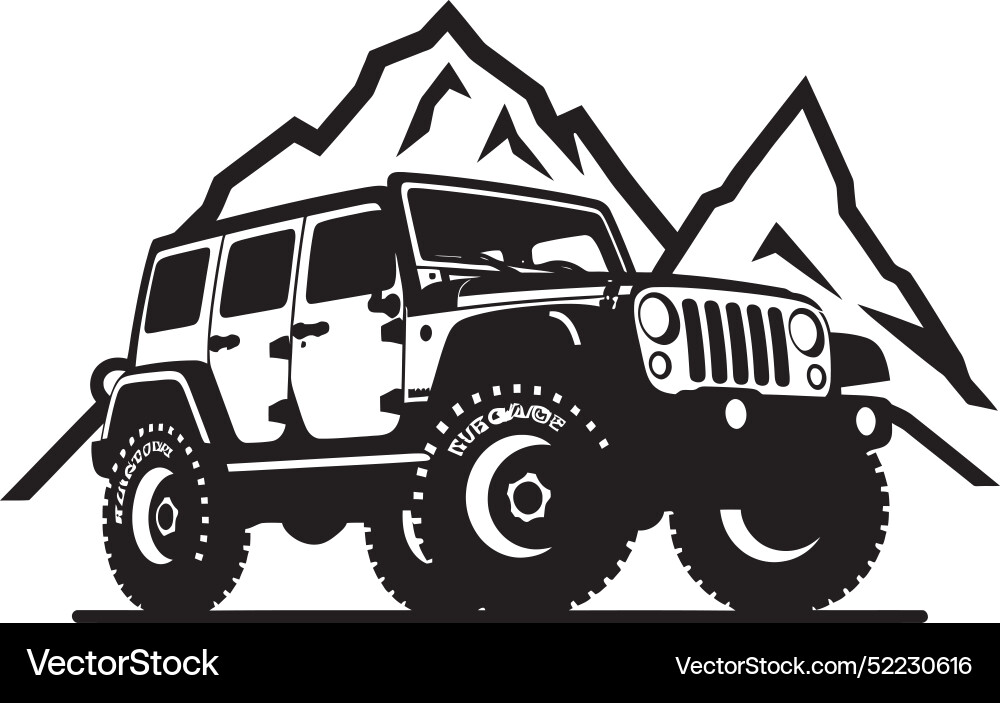 Ein Jeep Kompass Jeep Design Grafik Lizenzfreier Vektor