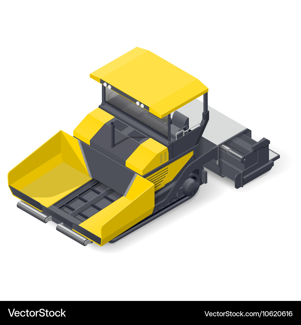 Asphalt paver detailed icon Royalty Free Vector Image