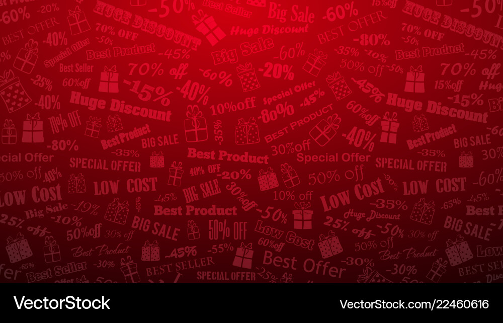 Background on discounts and special offers Vector Image