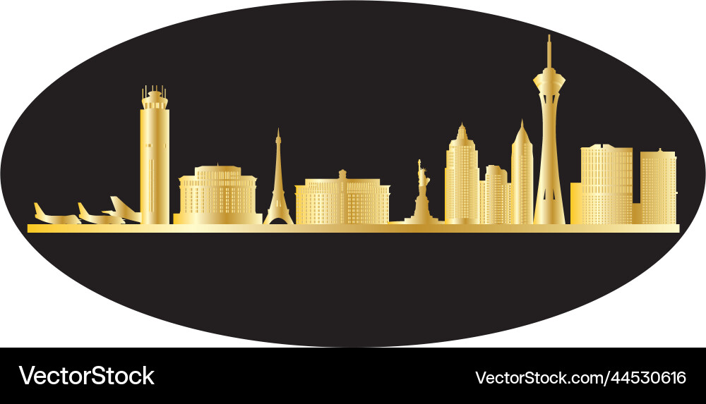 Las vegas city skyline Royalty Free Vector Image