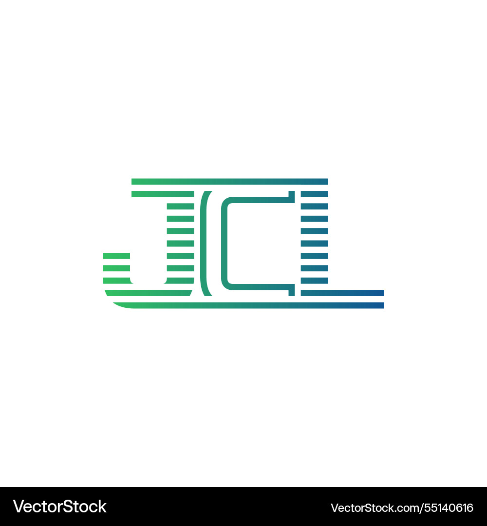 Modern jcl logo design letter minimalist Vector Image