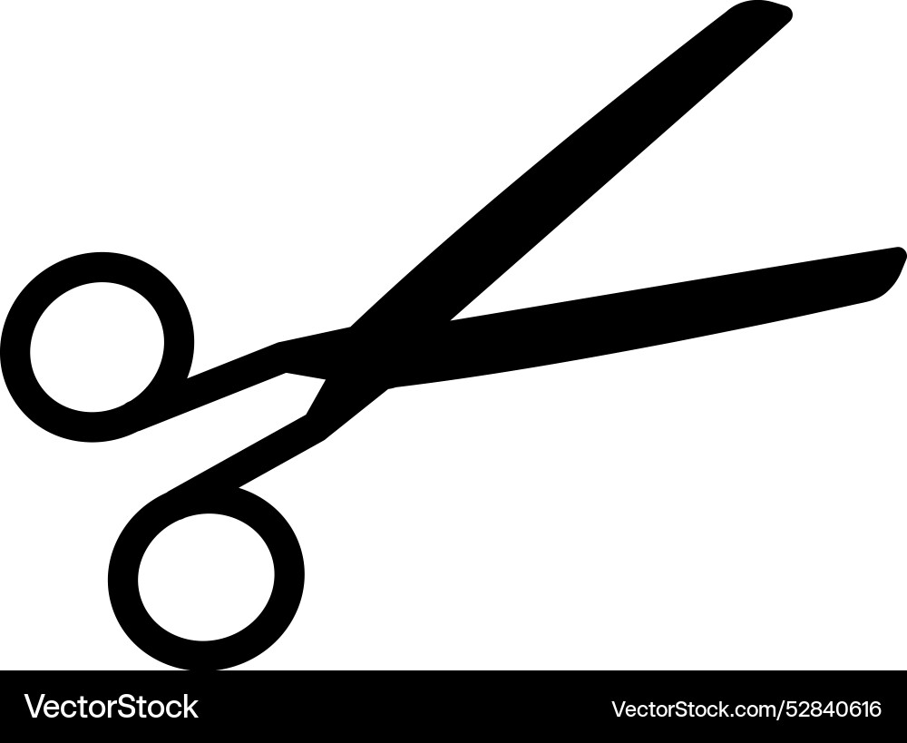 Offene Schere schwarze Icon Schneidwerkzeug Symbol