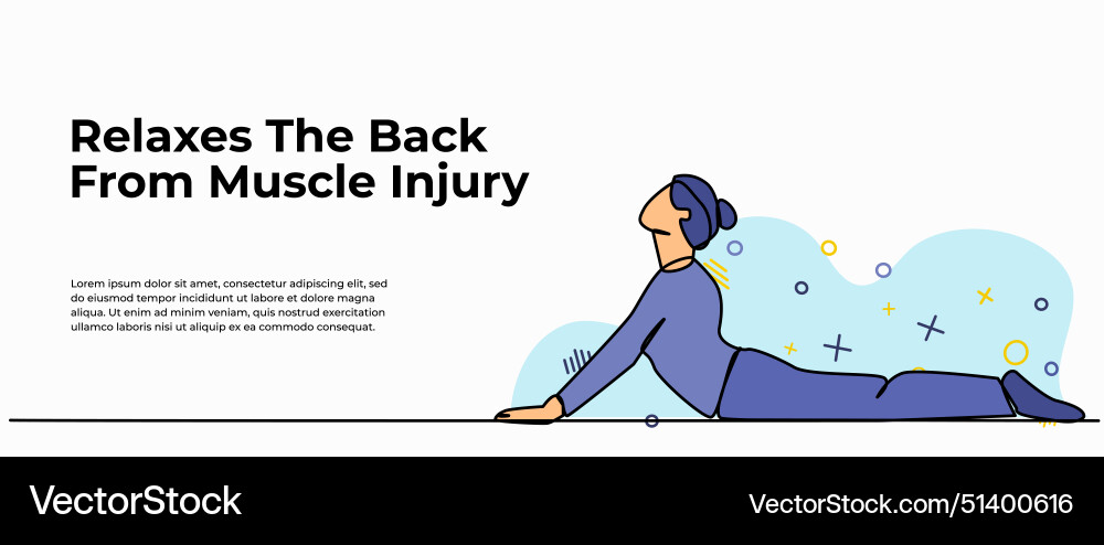 Relax the back from mucle injury Royalty Free Vector Image