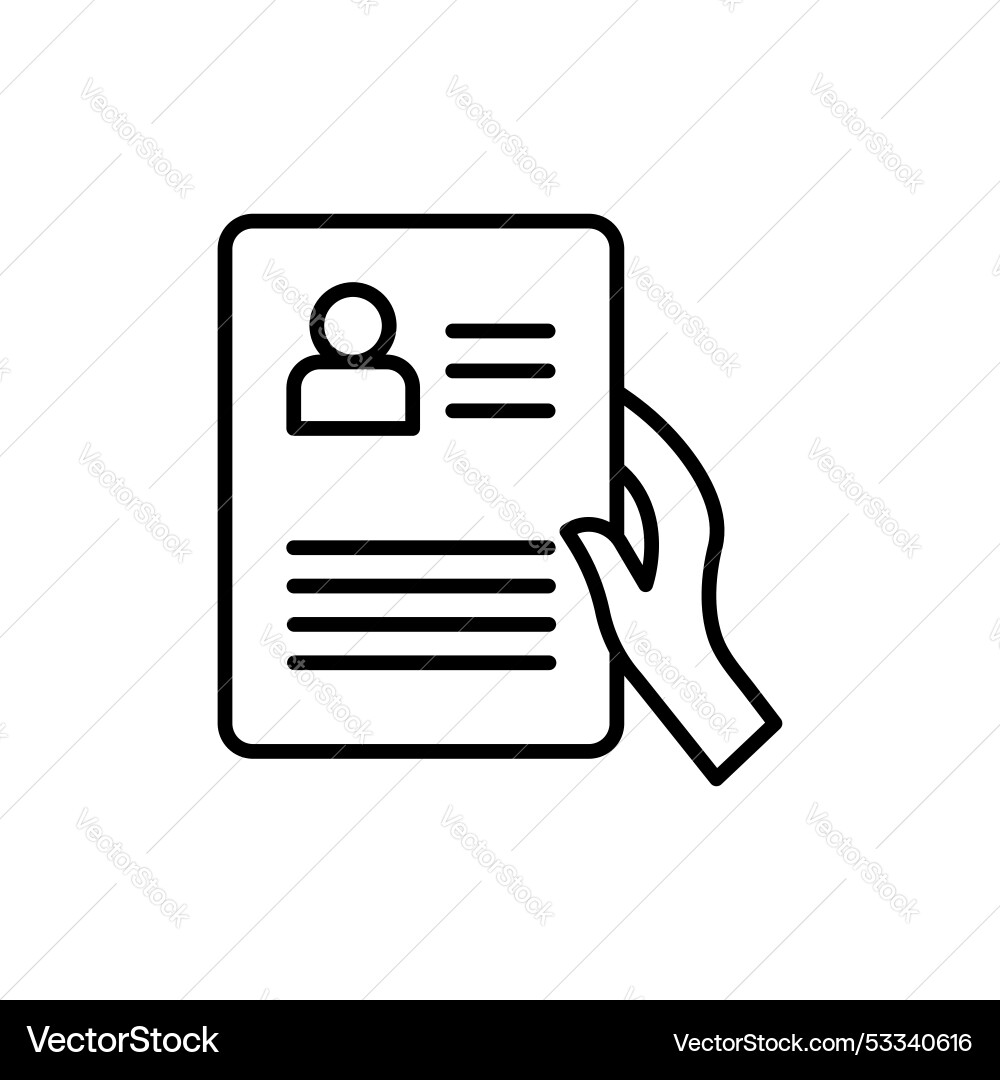 Resume icon set job apply interview symbol Vector Image