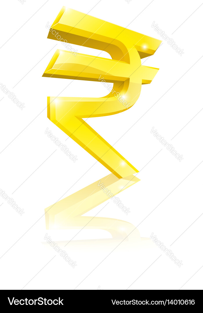 Rupee currency sign Royalty Free Vector Image - VectorStock