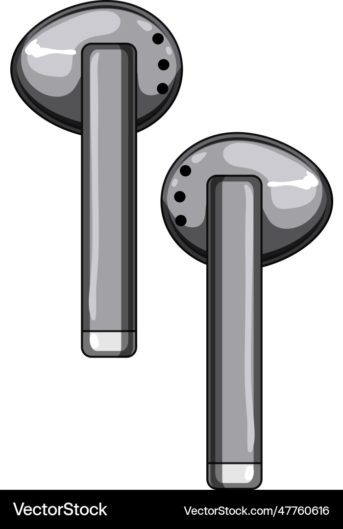 Stereo headphones wireless cartoon Royalty Free Vector Image