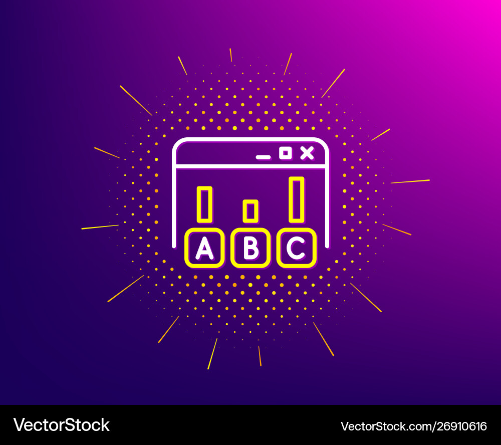 Survey results line icon best answer sign Vector Image