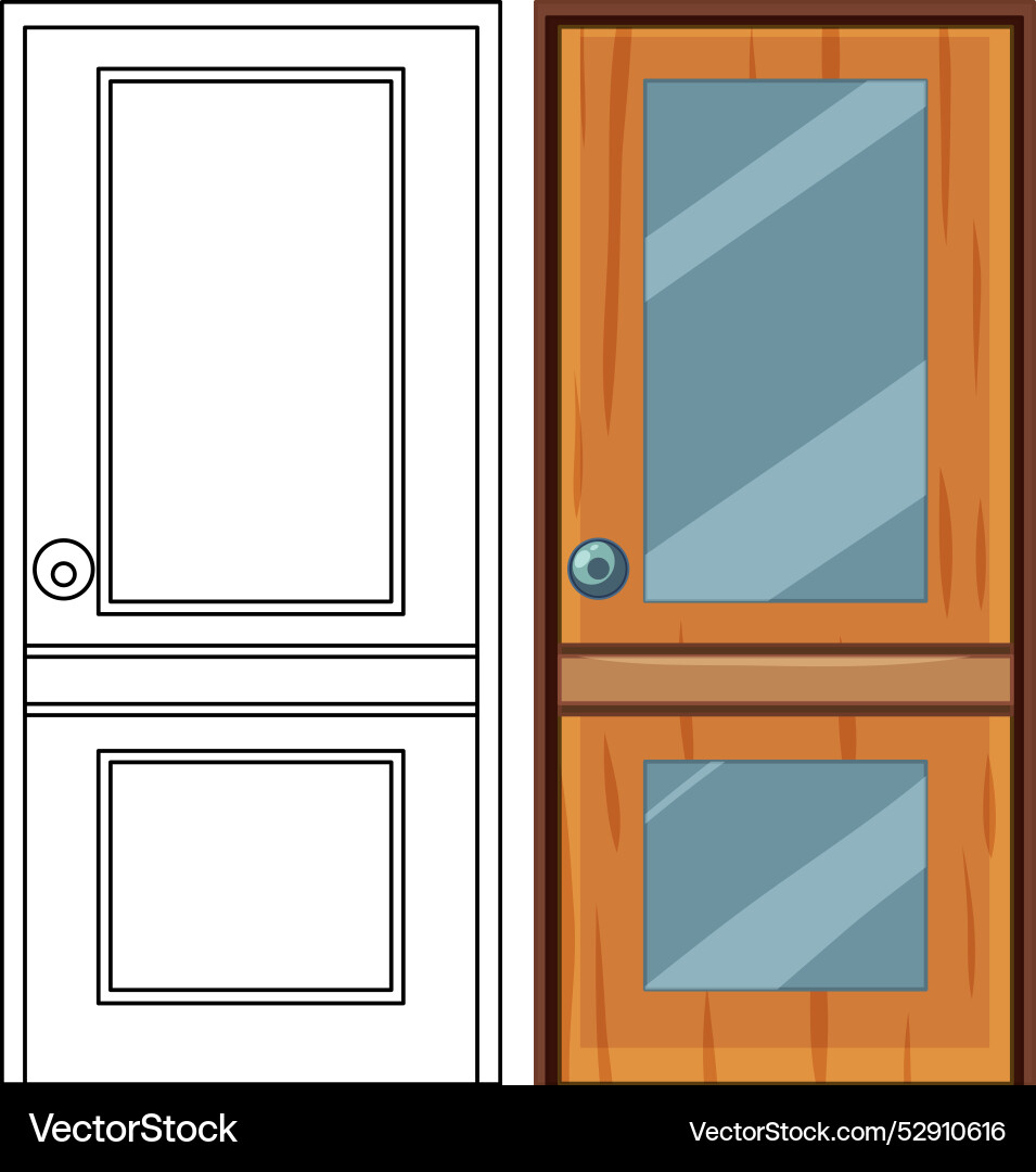 Two different door designs Royalty Free Vector Image