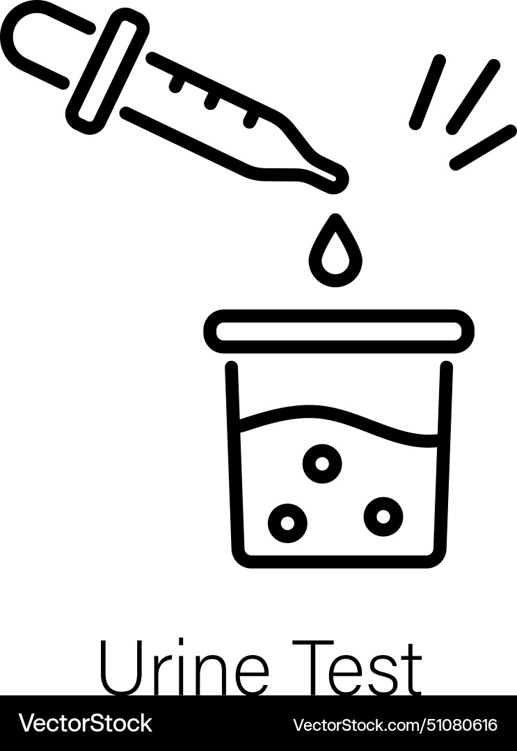 Urine test Royalty Free Vector Image - VectorStock