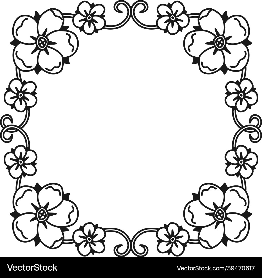 Botanical Gift Card - Floral Frame Royalty Free Vector Image