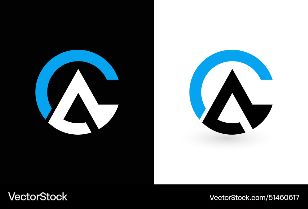 Ca letter logo design Royalty Free Vector Image