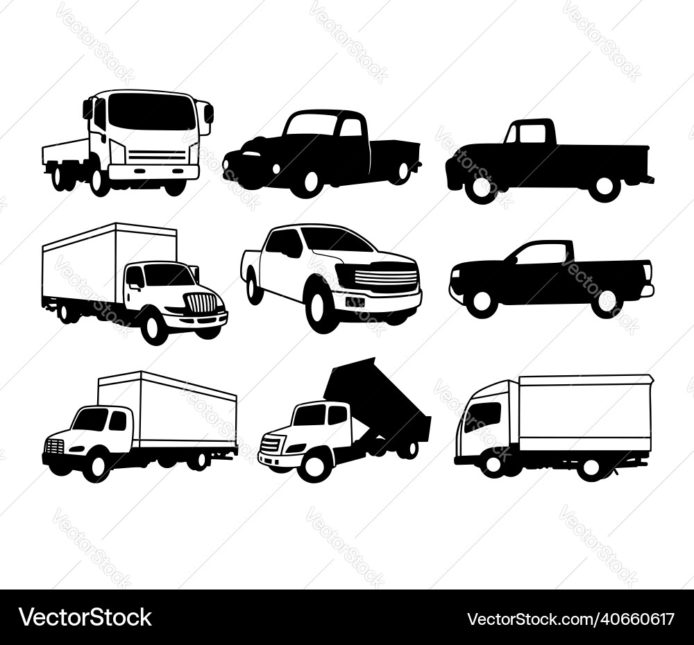 Car and truck design Royalty Free Vector Image