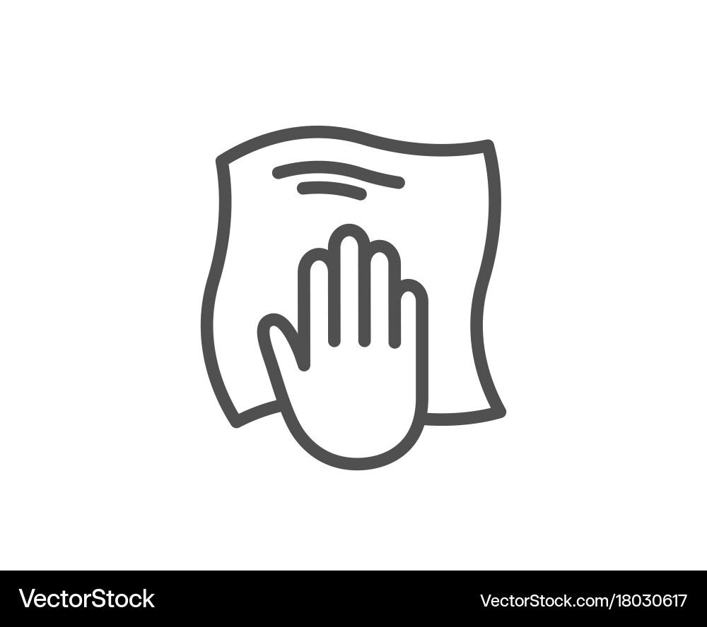 Cleaning Rag Icon - Wipe Symbol Royalty Free Vector Image