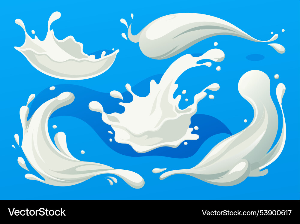Creative milk splash art Royalty Free Vector Image