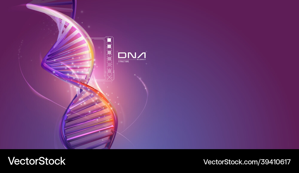 Dna Doppelhelix Struktur auf einem lila Hintergrund