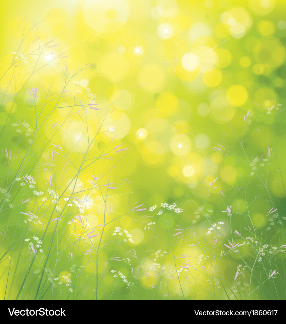 Green flowers background Royalty Free Vector Image