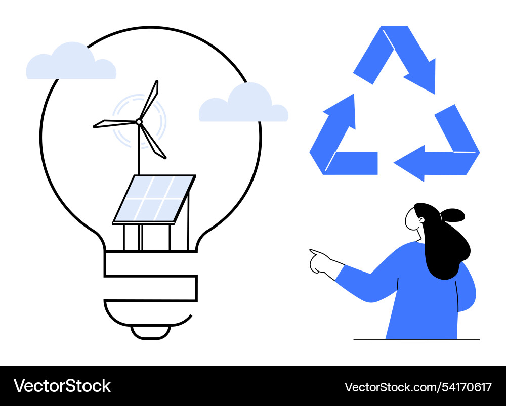 Renewable energy and sustainability representation
