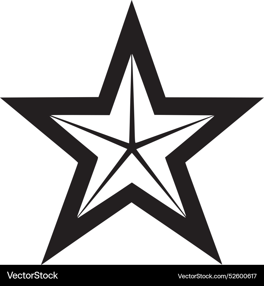Star - minimalist and flat logo Royalty Free Vector Image