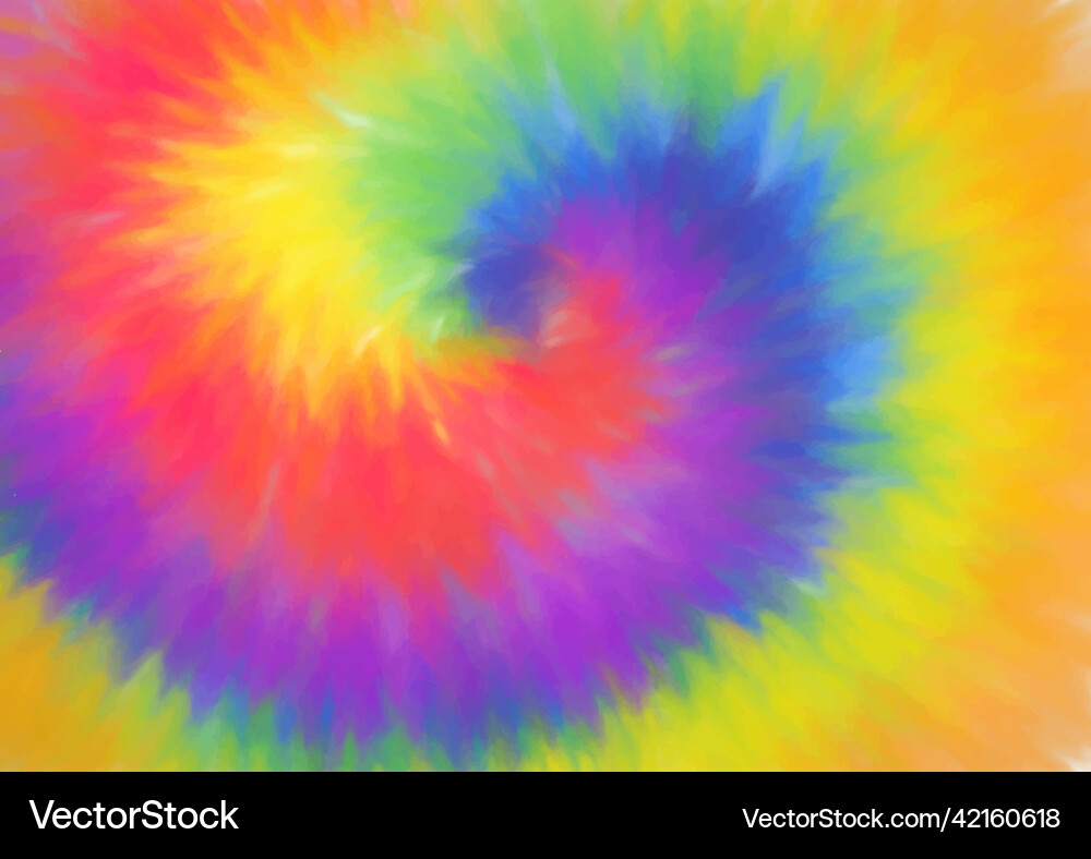 Abstract rainbow coloured tie dye background Vector Image