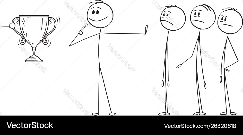 Arrogant Individual Claiming Reward Royalty Free Vector