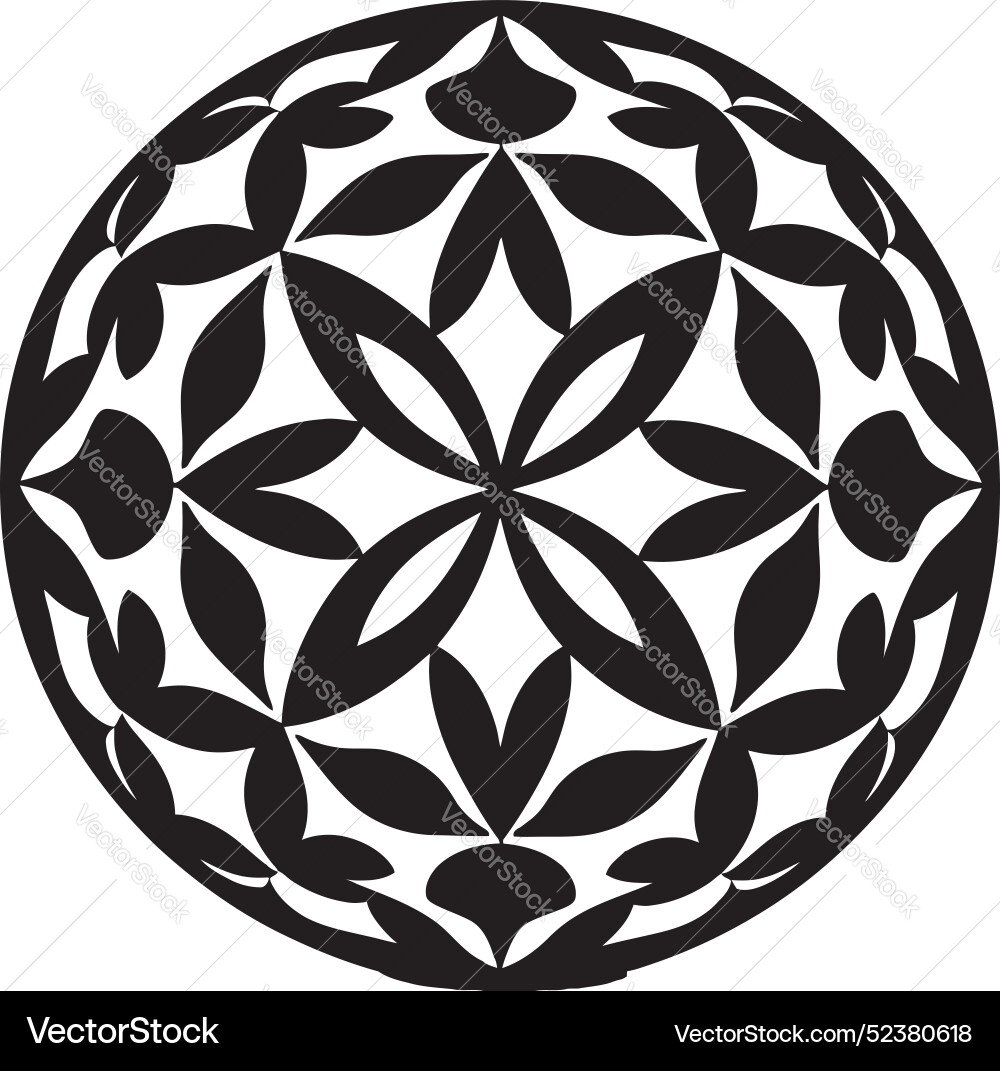 Celestial lace orb icon drift design Royalty Free Vector