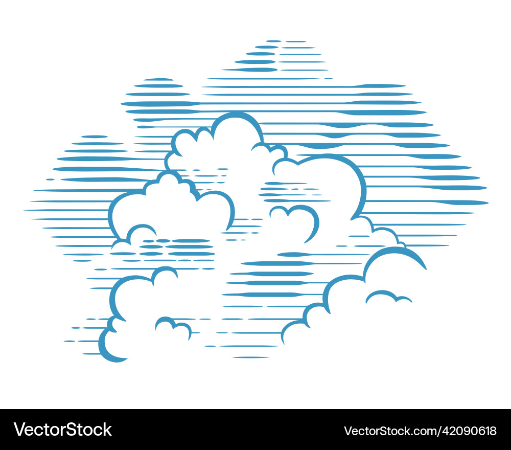 Clouds design elements stylized Royalty Free Vector Image
