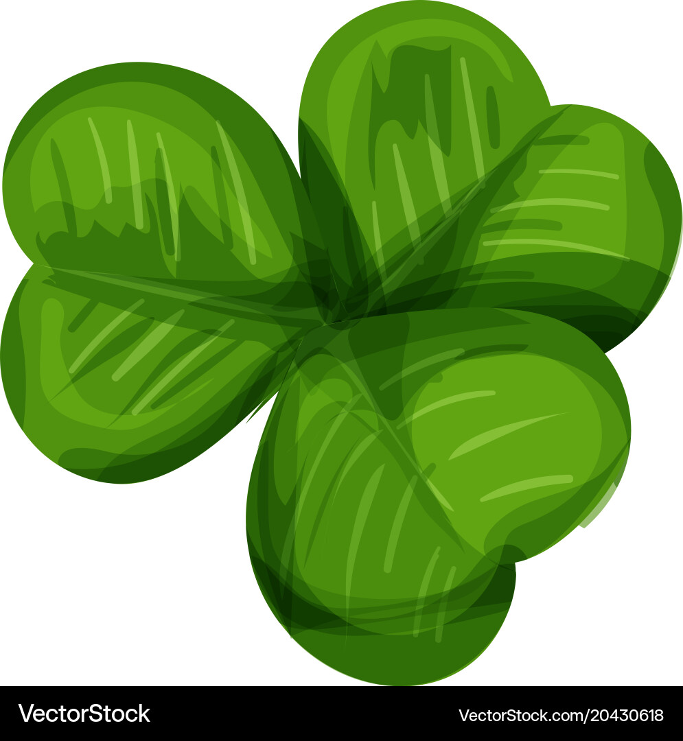 Clover icon top view Royalty Free Vector Image