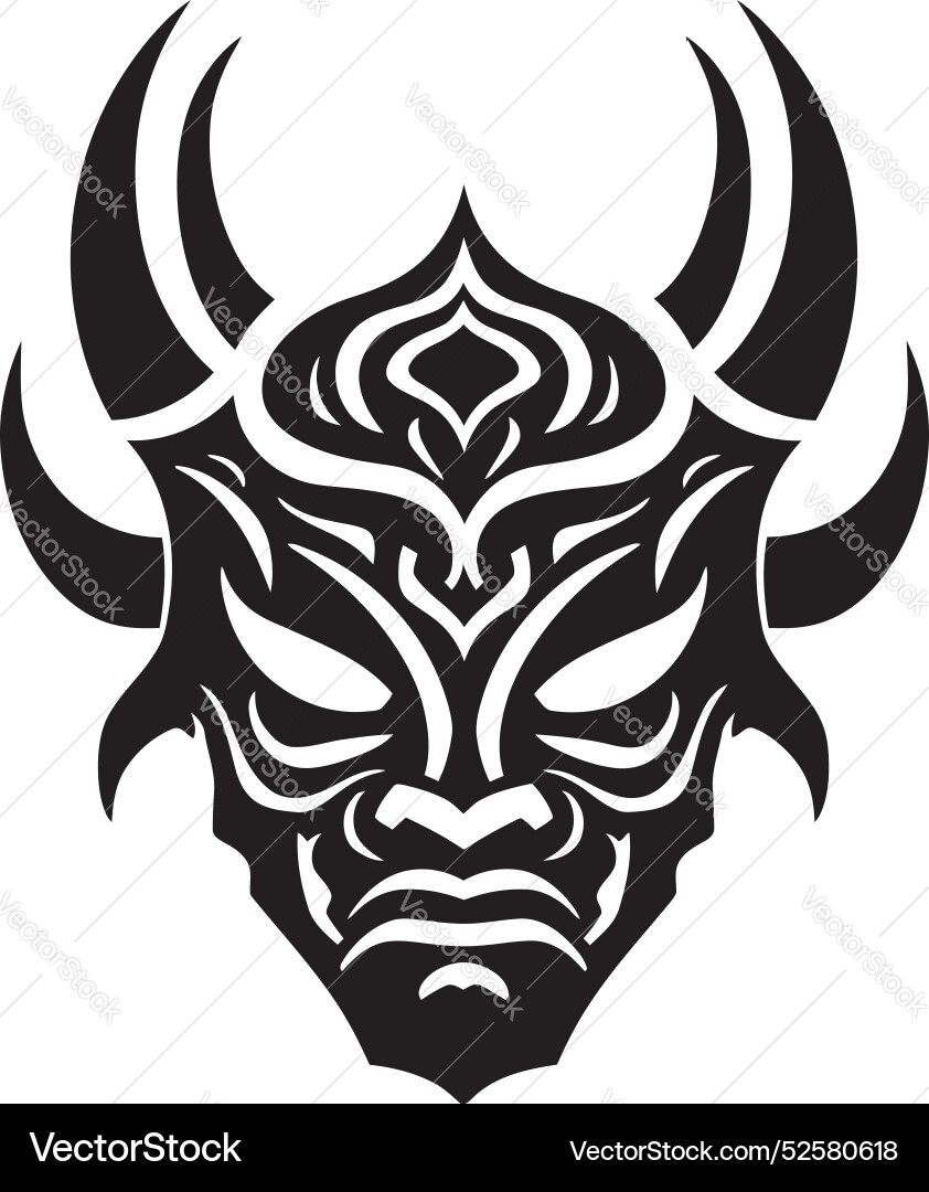 Demons whisper hand drawn symbol for malevolent Vector Image