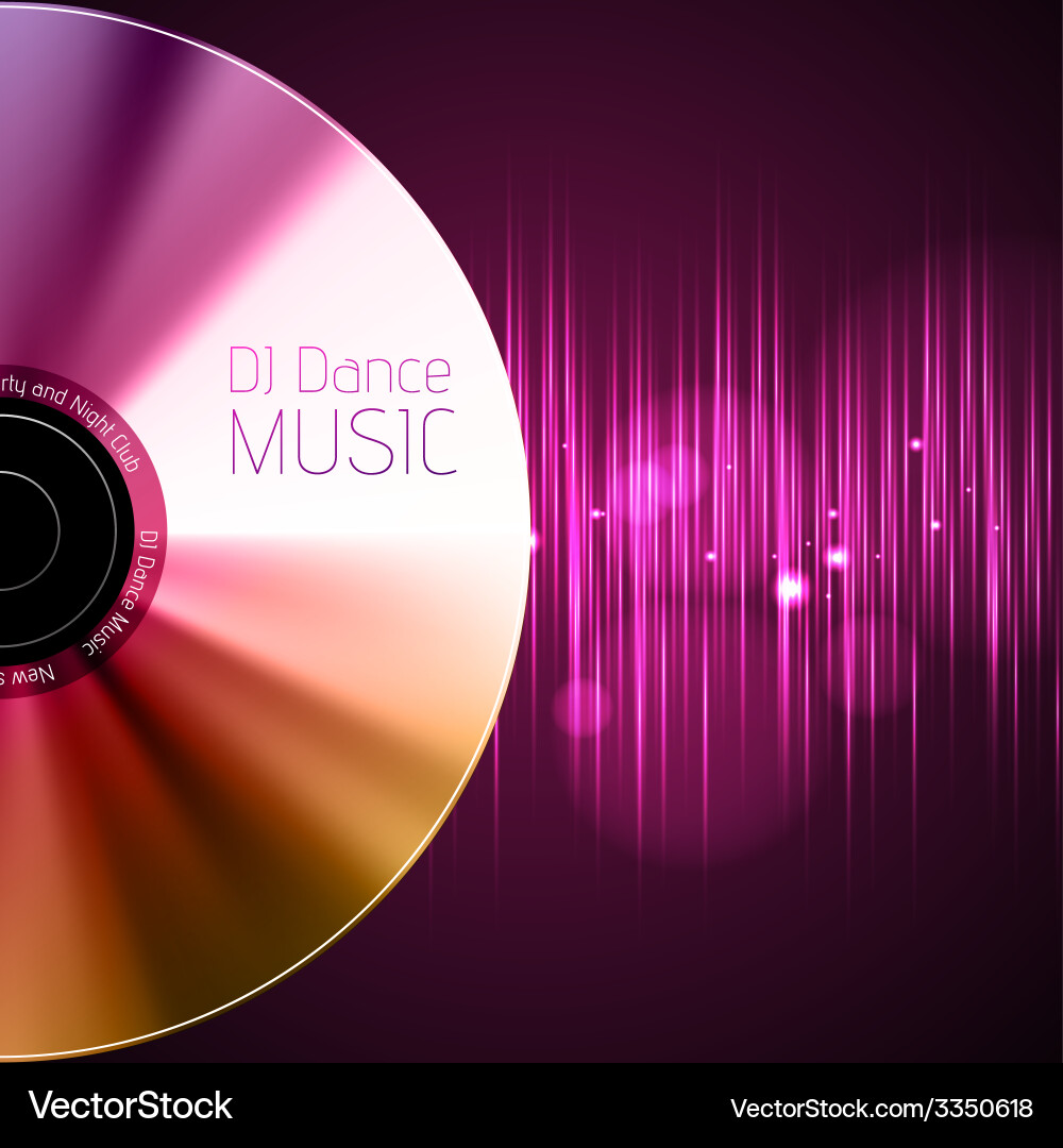 Disco abstract background record or disk Vector Image