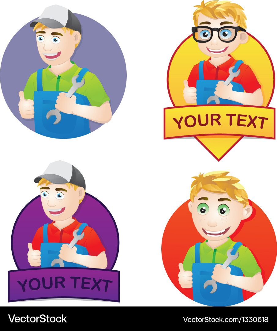 Handyman character Royalty Free Vector Image - VectorStock