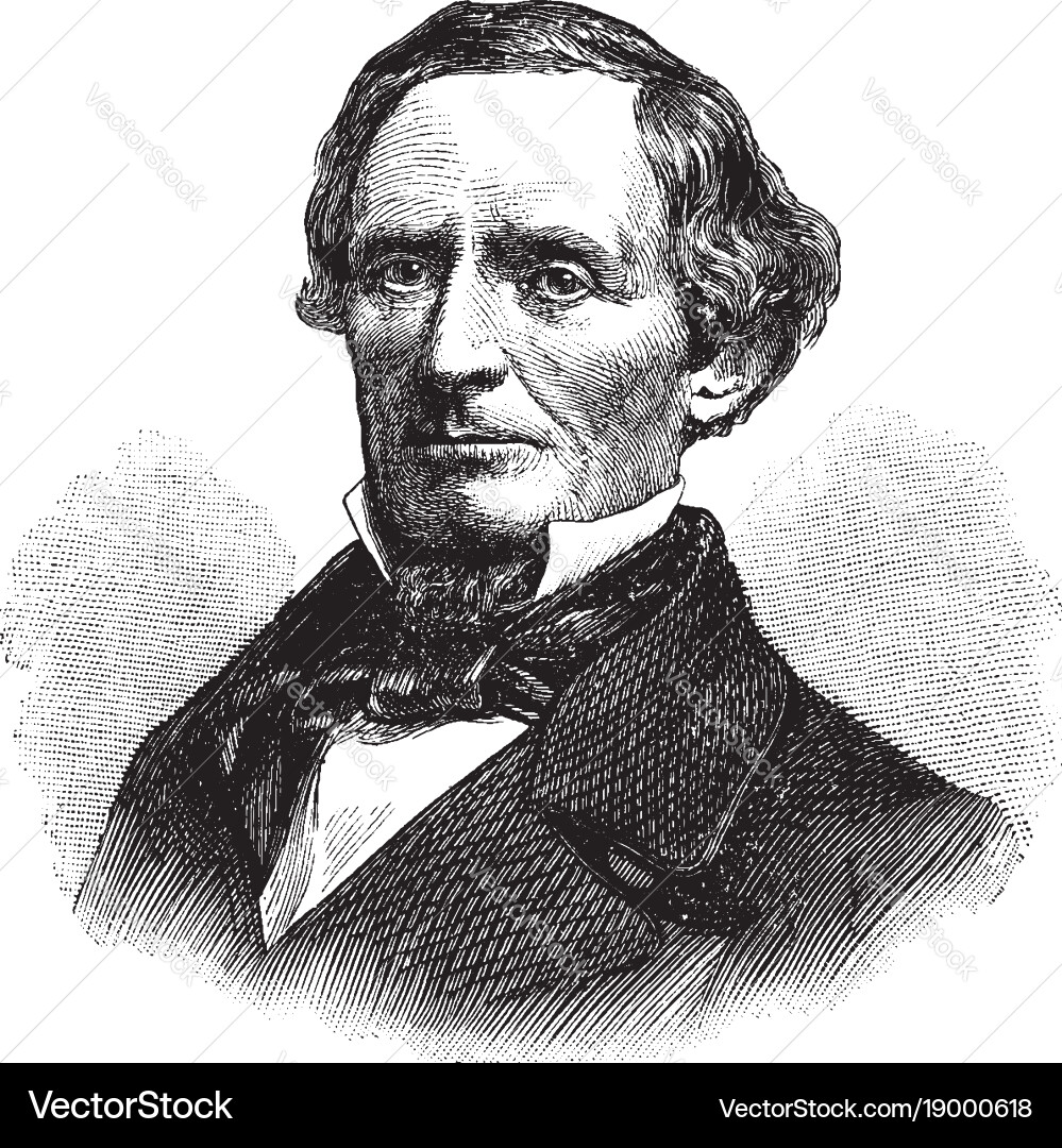 Jefferson Davis Confederate President Royalty Free Vector