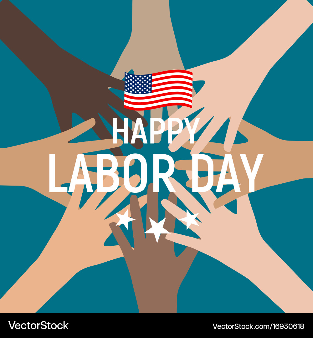 Labor day in usa poster background Royalty Free Vector Image