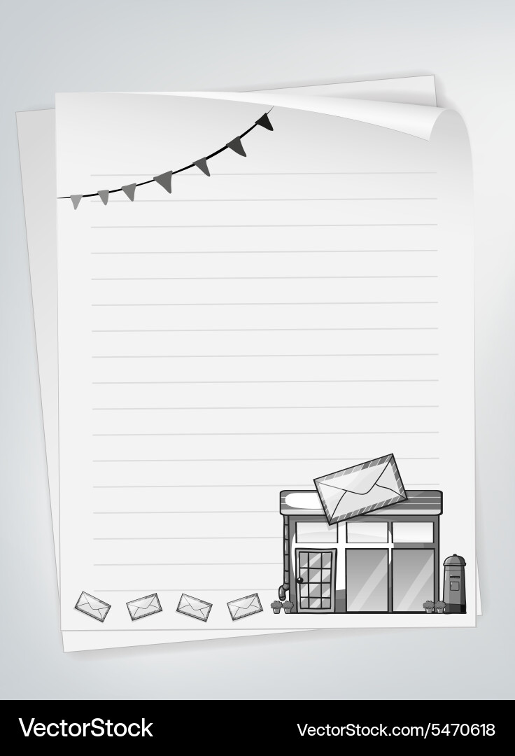 Letter paper Royalty Free Vector Image - VectorStock