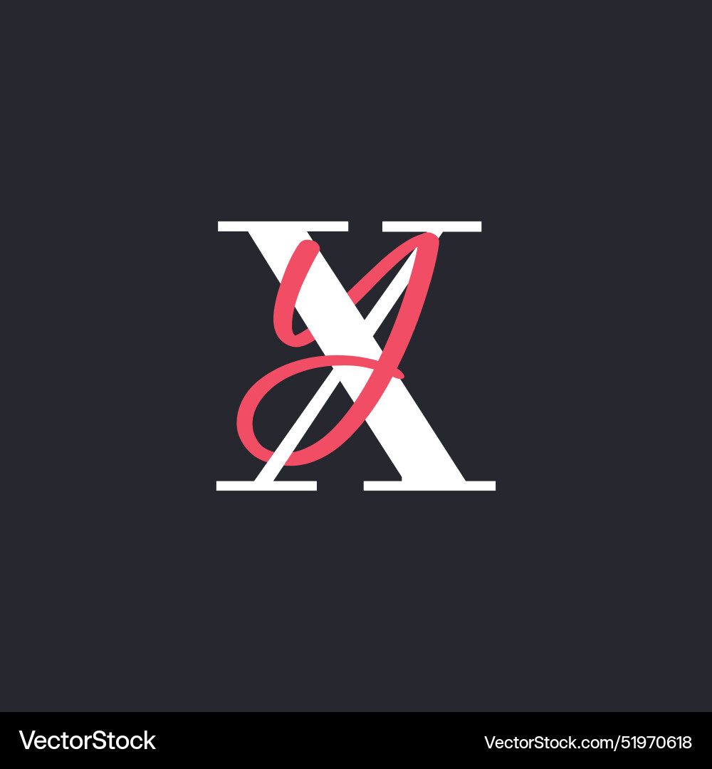 Letter xy logo perfectly blended initials Vector Image