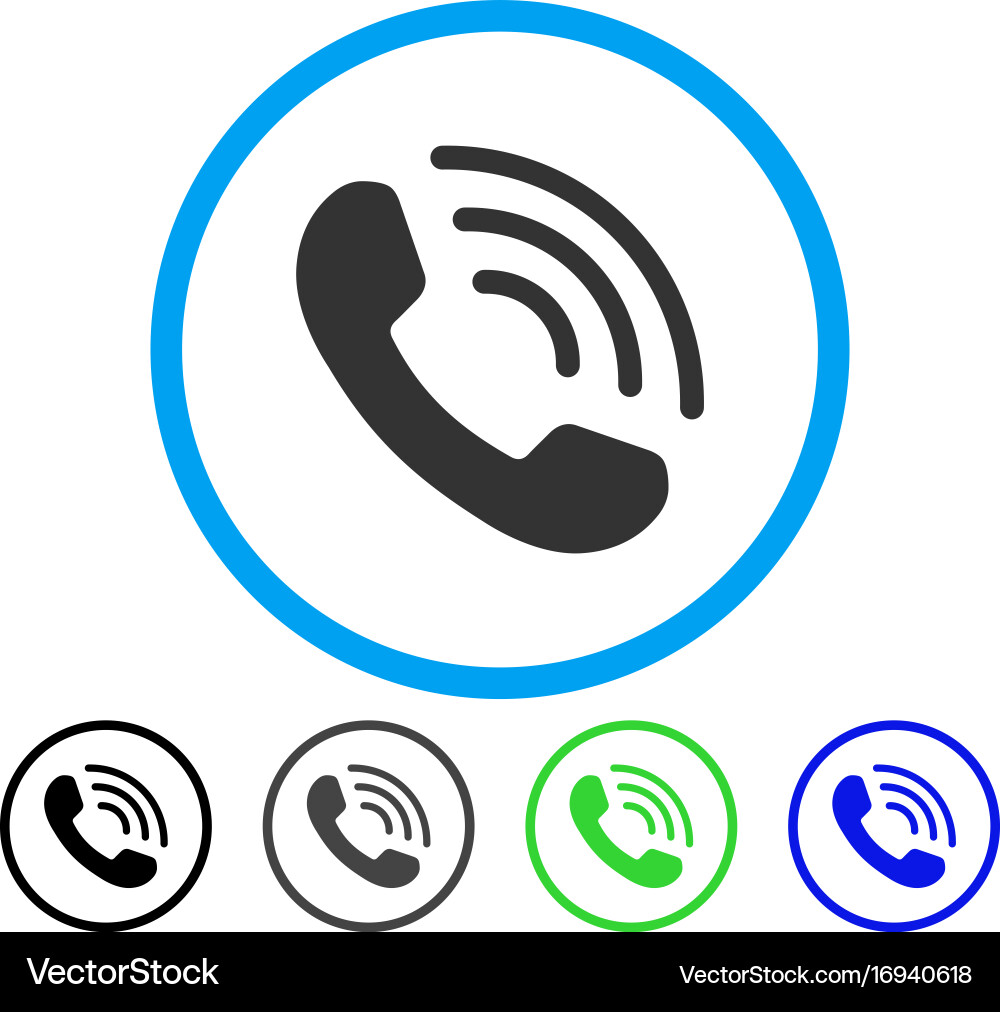 Phone call rounded icon Royalty Free Vector Image