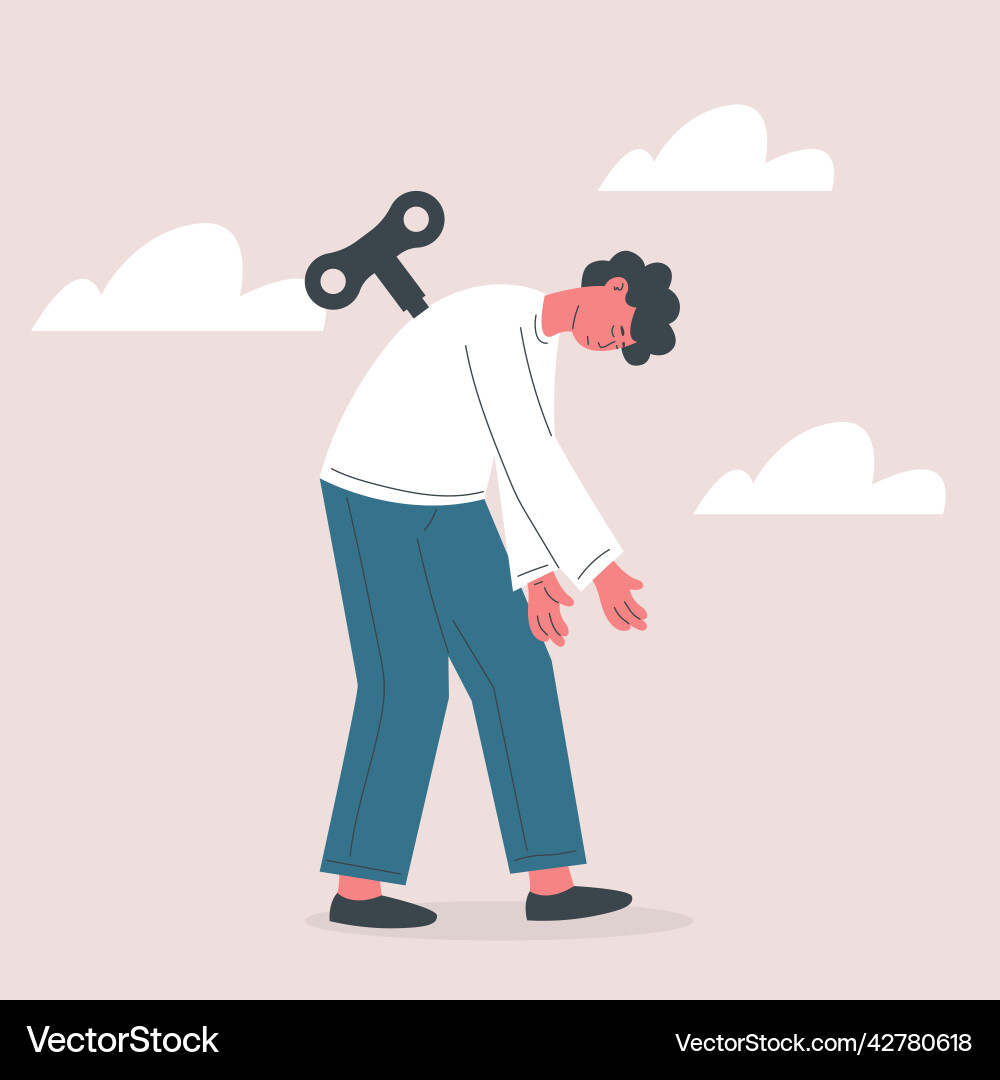 Run Out of Energy Royalty Free Vector Image - VectorStock