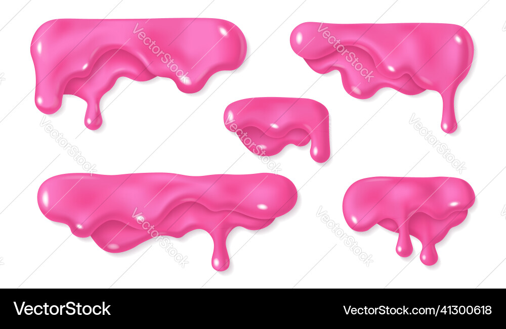 Seamless dripping melted pink icing Royalty Free Vector