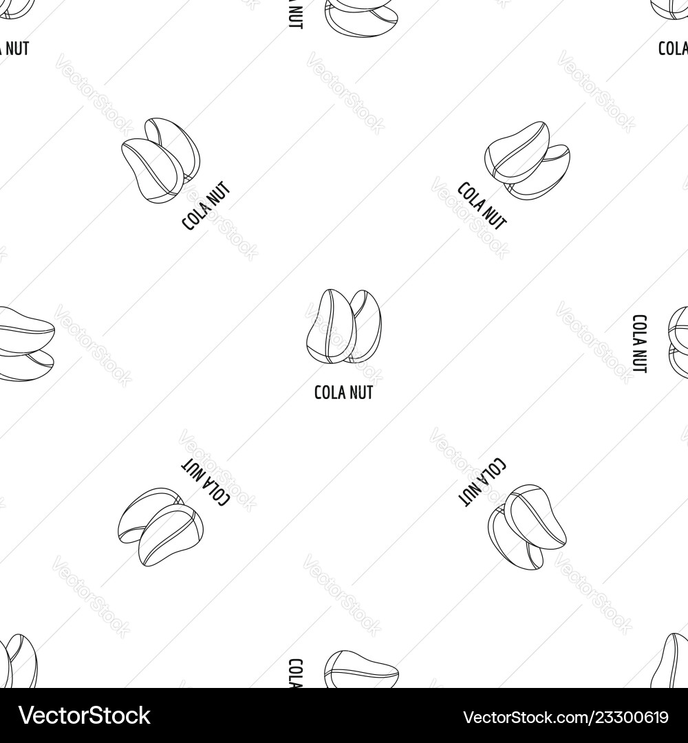 Cola nut icon outline style Royalty Free Vector Image