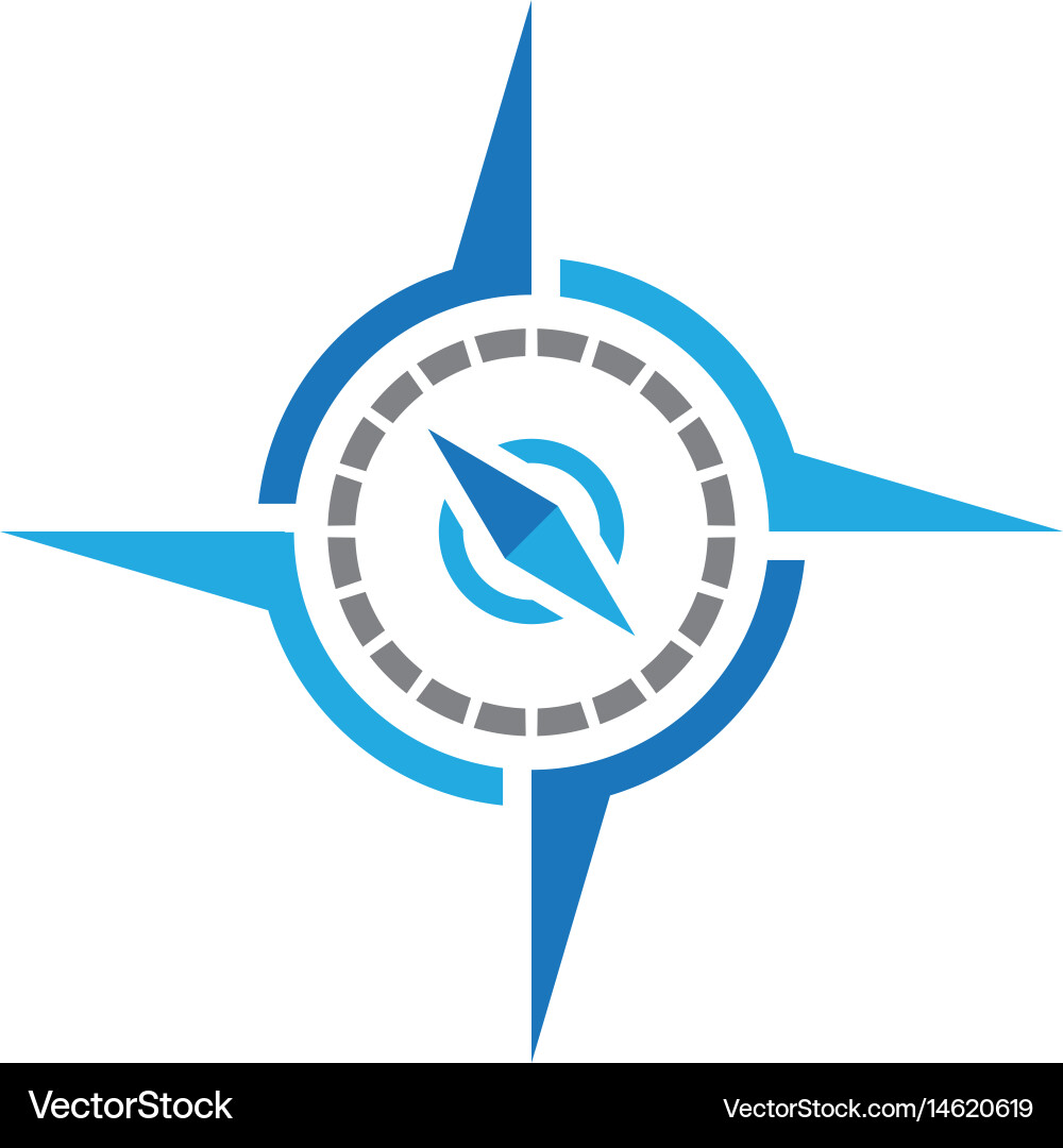 Compass Logo Icon - Navigation Template Royalty Free Vector