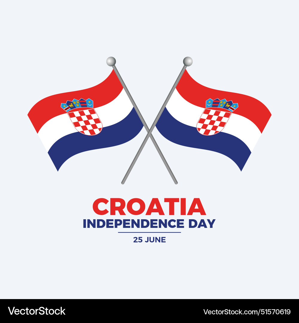 Croatia independence day poster Royalty Free Vector Image