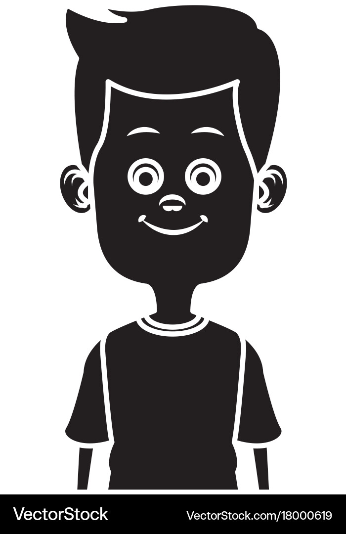 Cute and funny boy cartoon Royalty Free Vector Image