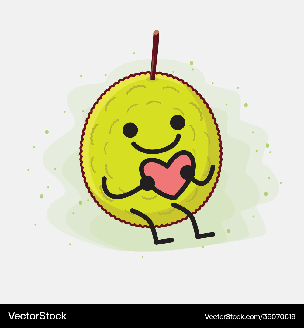 Entawak jackfruit mascot character Royalty Free Vector Image