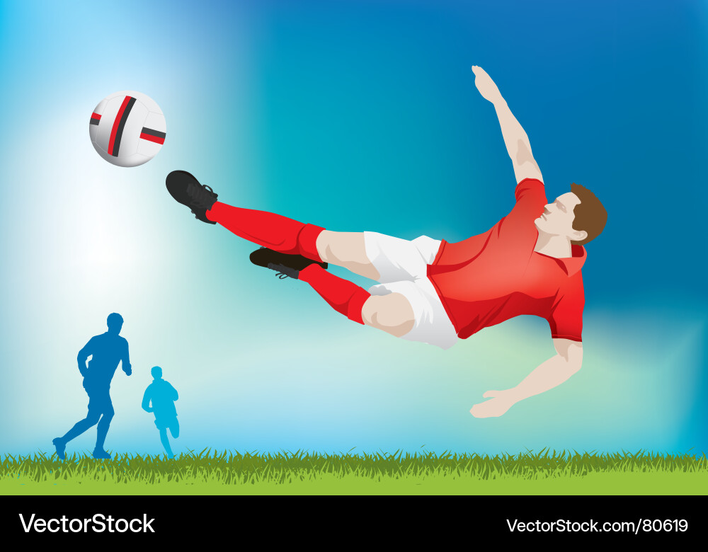 Football strike Royalty Free Vector Image - VectorStock