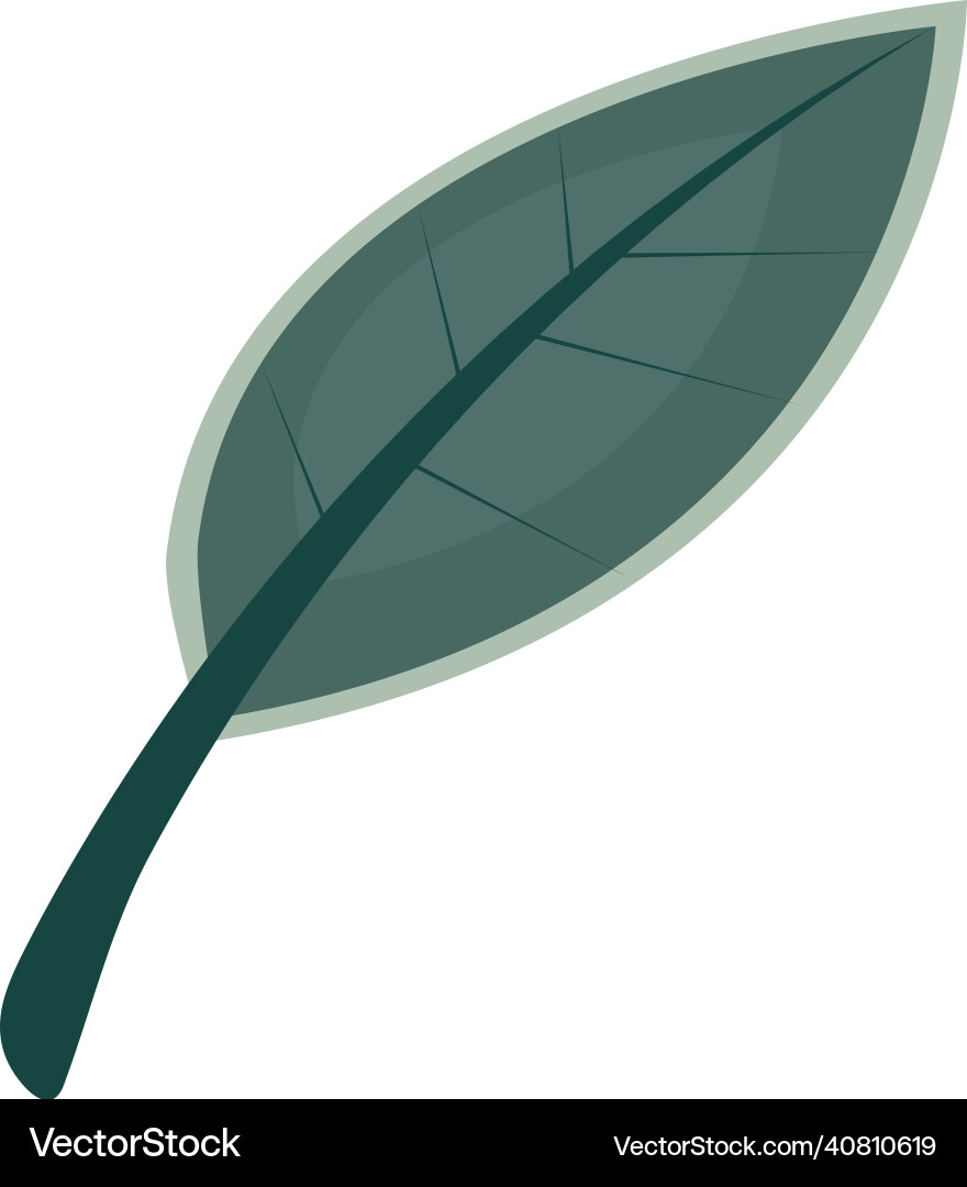 Green leaf icon Royalty Free Vector Image - VectorStock