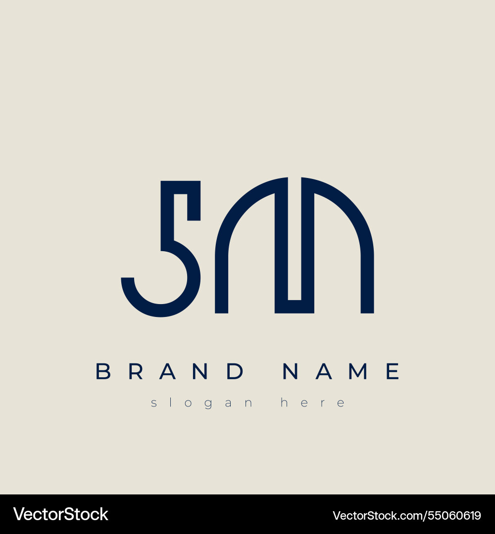 Jm alphabet letter icon logo Royalty Free Vector Image