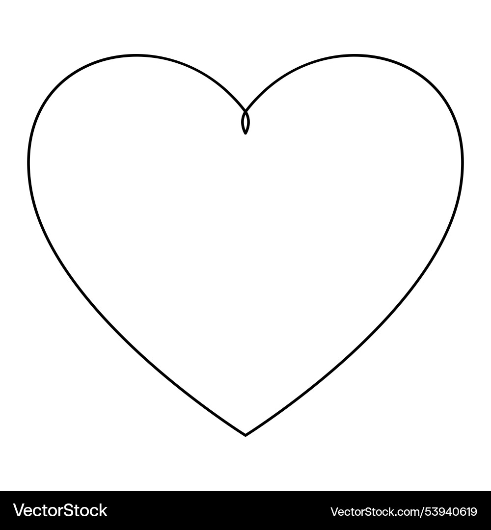 Love symbol heart line icon outline Royalty Free Vector