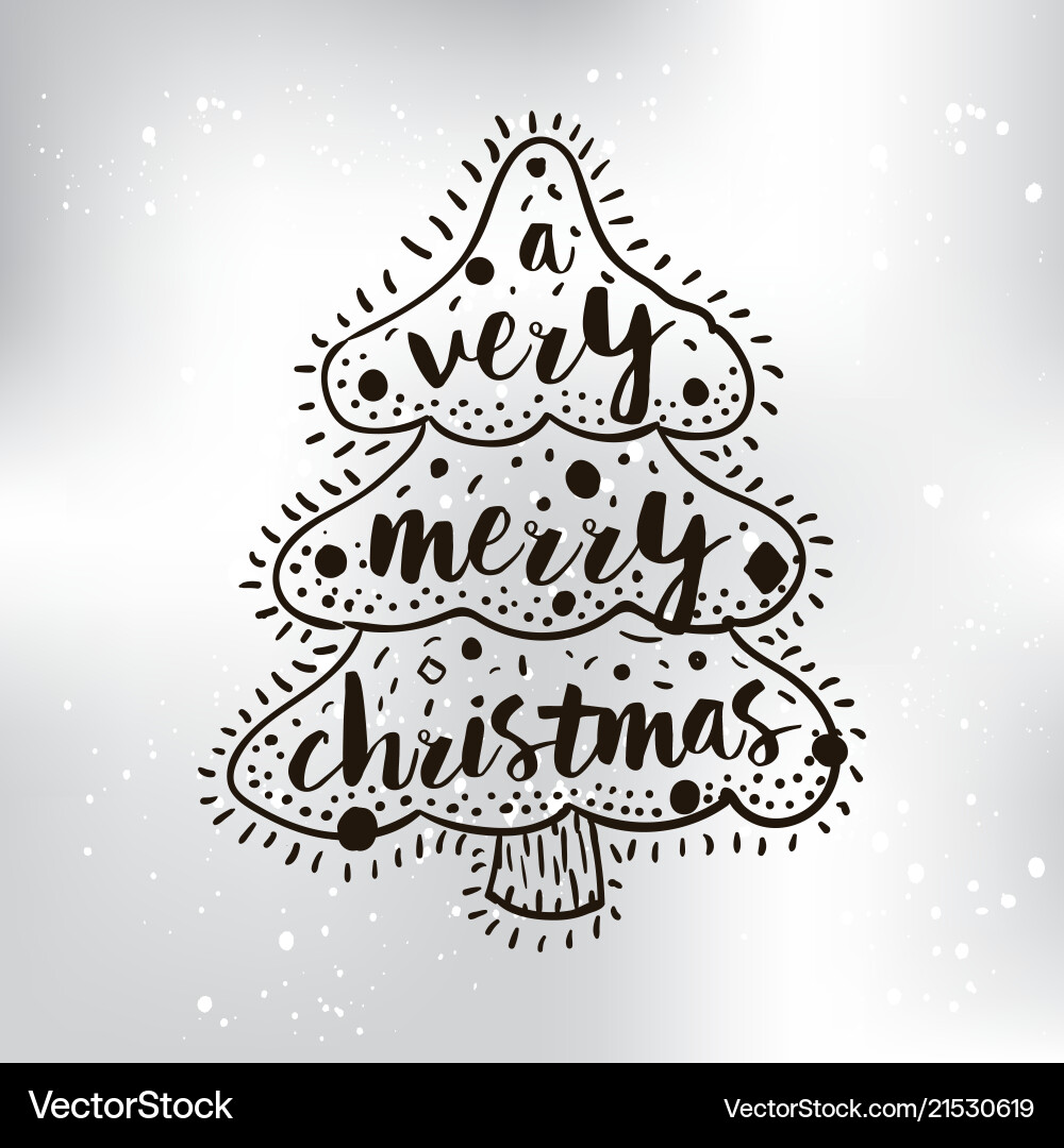 Merry christmas typography Royalty Free Vector Image
